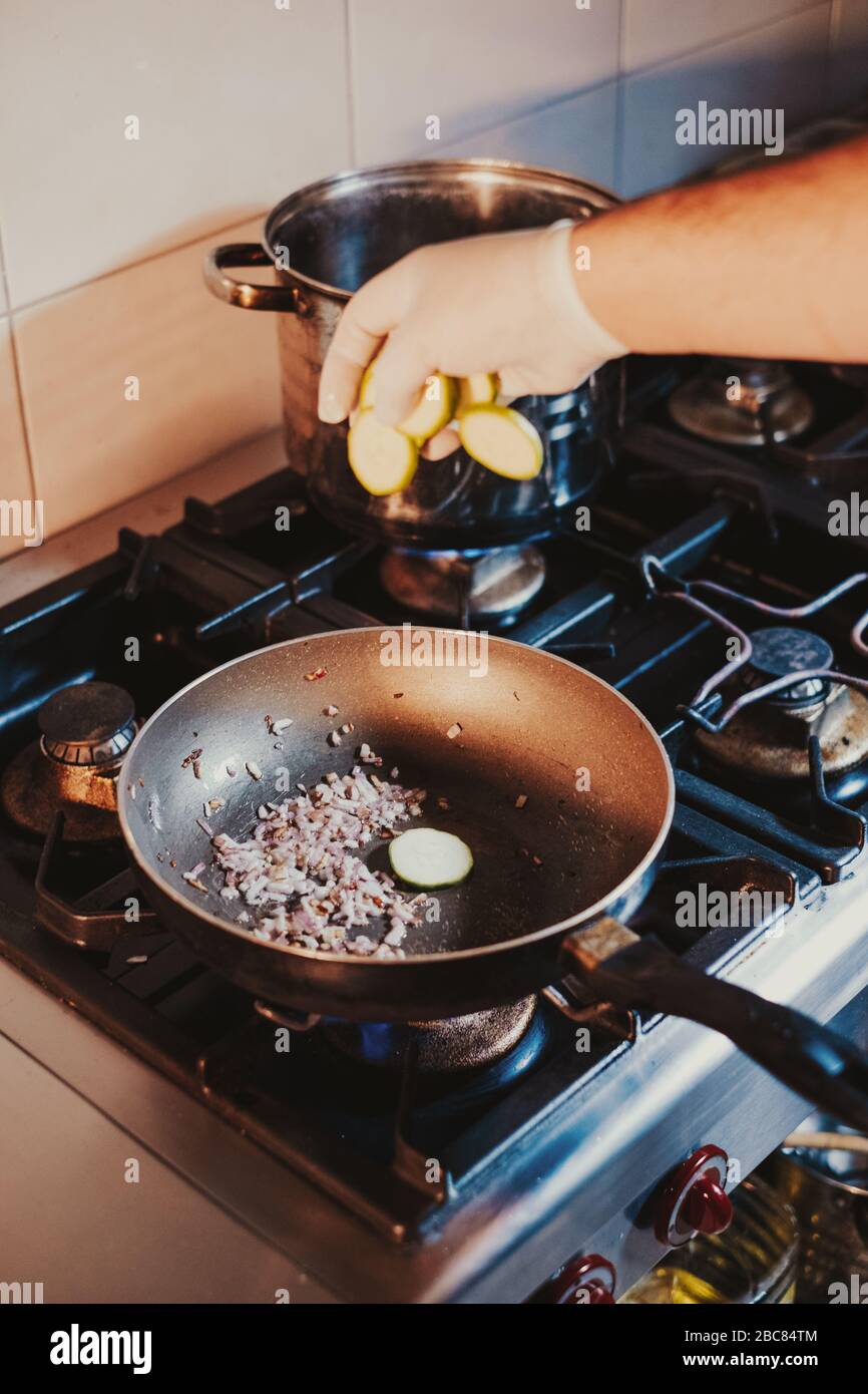 Dropping food kitchen hi-res stock photography and images - Alamy