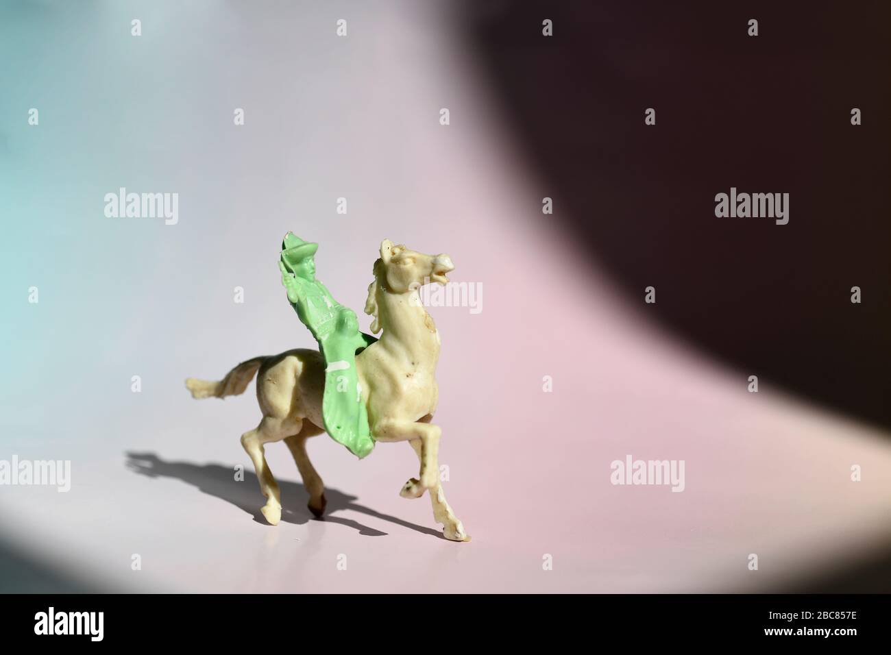 Rider, horse, miniature, zorro, toy Stock Photo - Alamy
