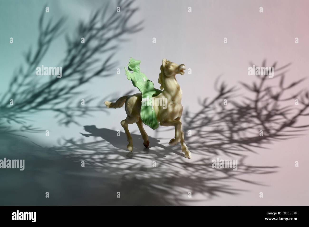 Toy, rider, cowboy, plastic, miniature, horse, shadow, ride, western ...