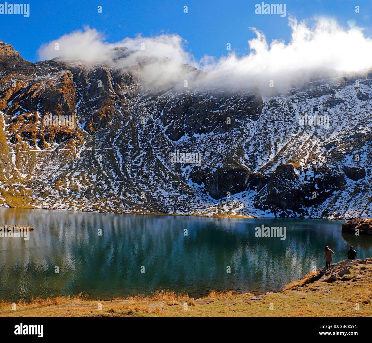 Balea Lake in the Romanian Carpathians, Romania Stock Photo - Alamy
