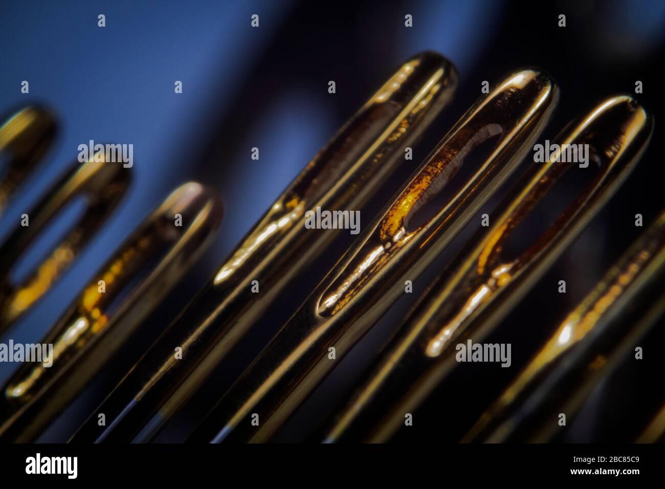 Macro shots a set of sewing needles close-up picture Stock Photo - Alamy