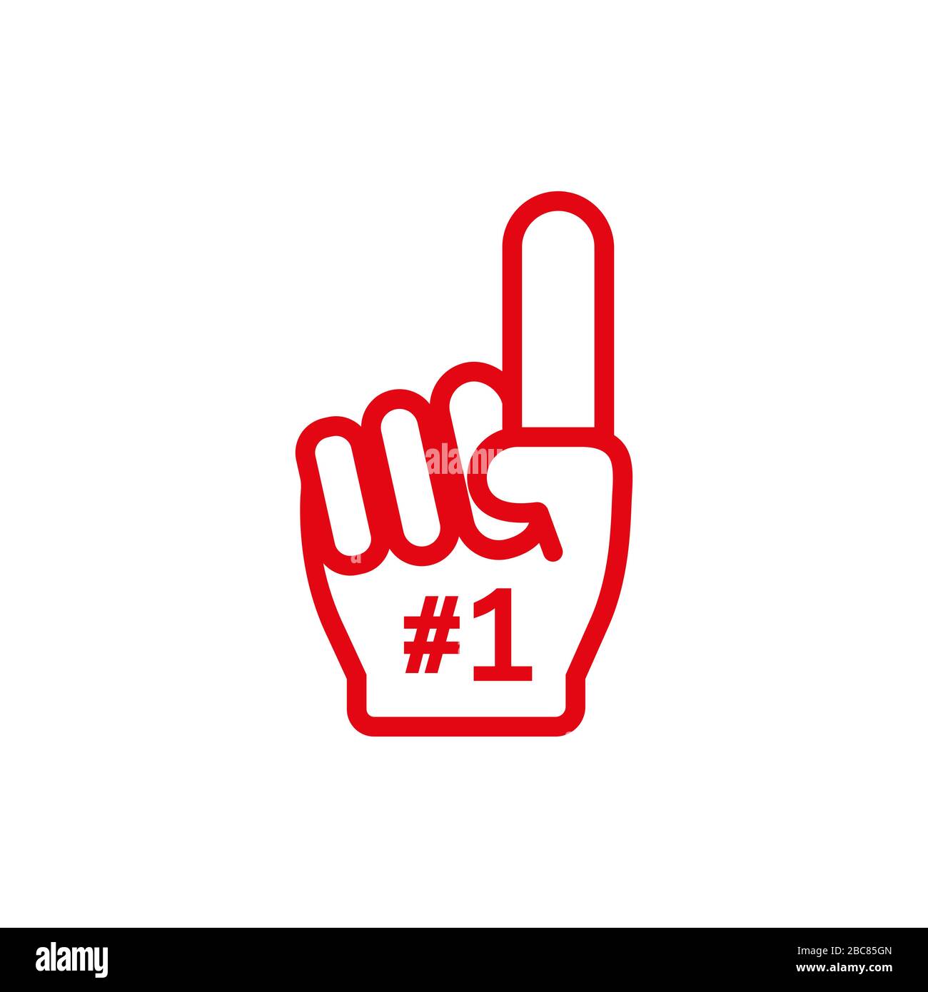 Fan Number One - Vector Illustration on white back Stock Vector Image ...