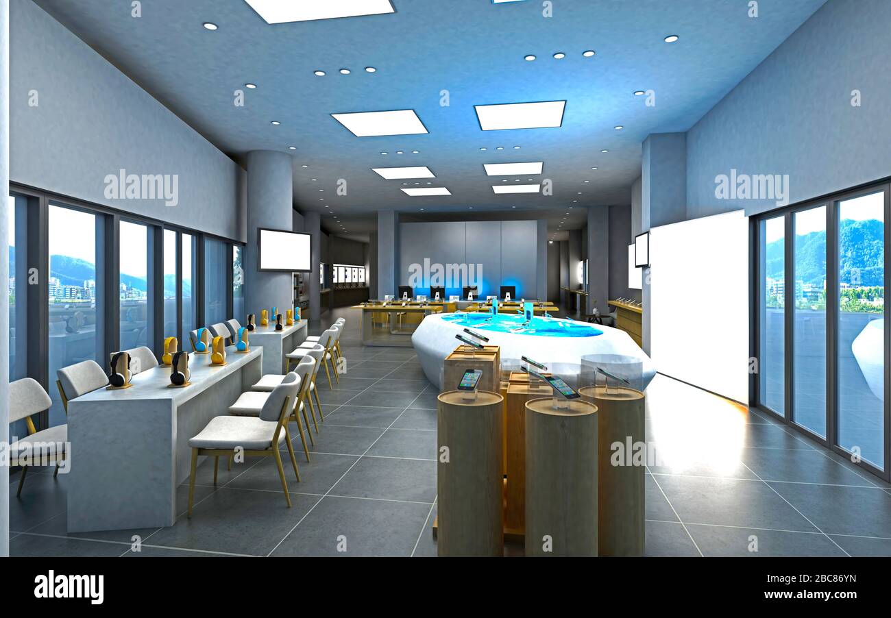 3d render of shop Stock Photo - Alamy