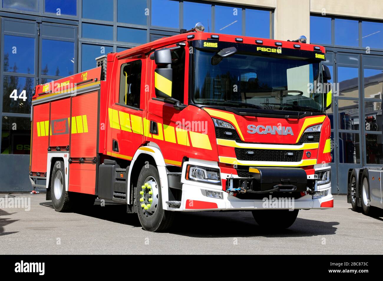 New Scania P CrewCab fire truck on Scania Suomi 70 Years Anniversary ...