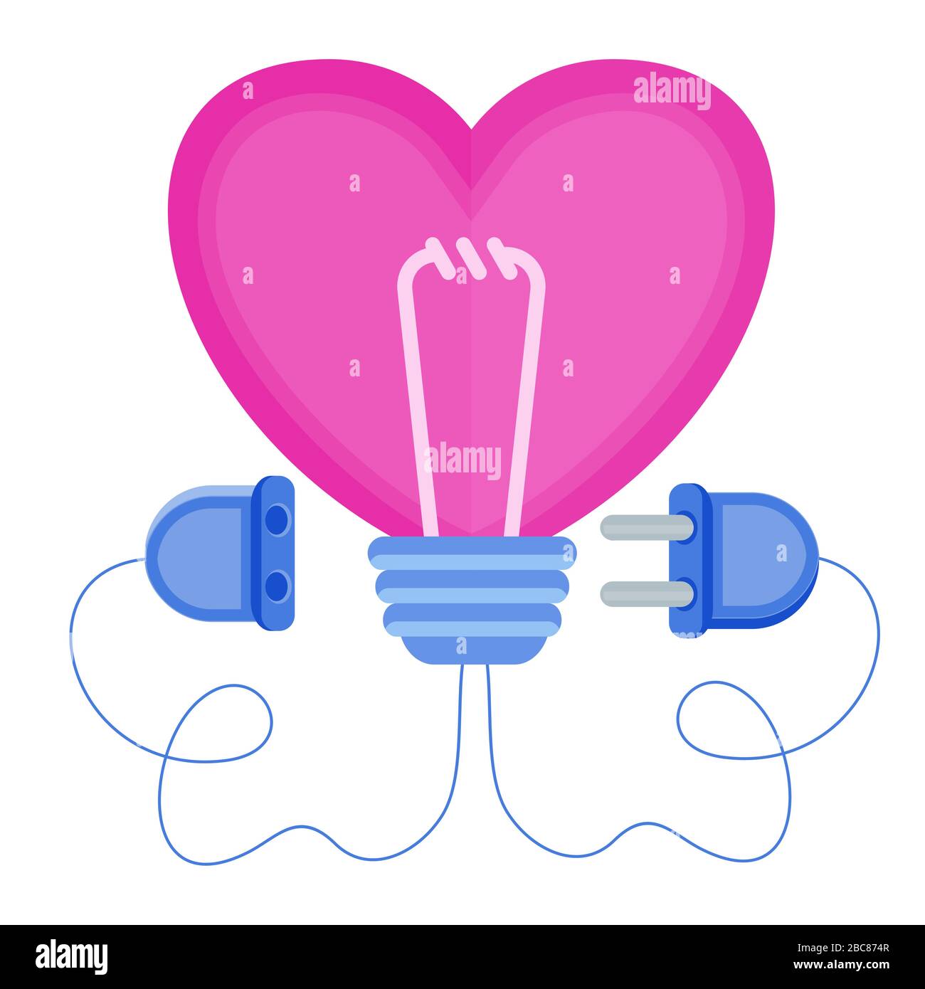Love energy. Heart with power plug and socket Stock Vector Image & Art ...