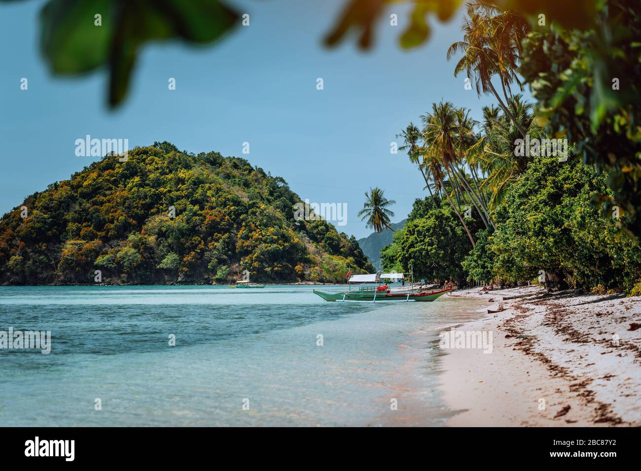 Vacation on beautiful tropical island, relax chill getaway enjoy summer ...