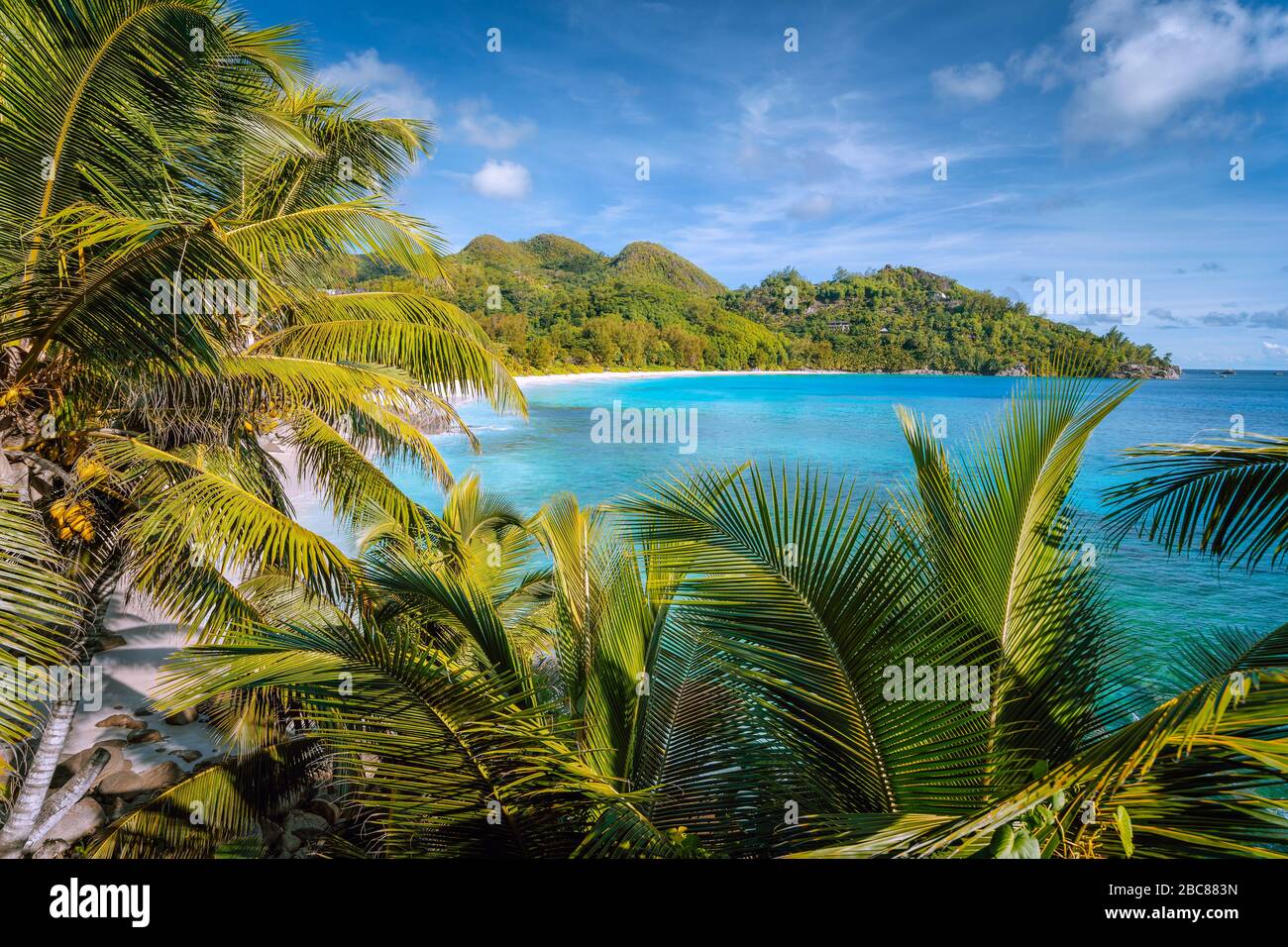 Beautiful tropical exotic anse intendance beach on mahe island hi-res ...