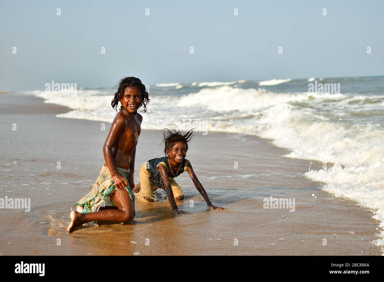 Carefree children seaside chennai hi-res stock photography and images ...