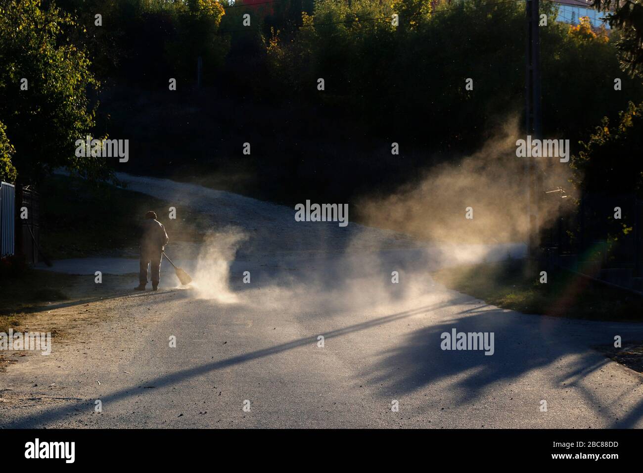 Scene from rural street in Romania Stock Photo - Alamy
