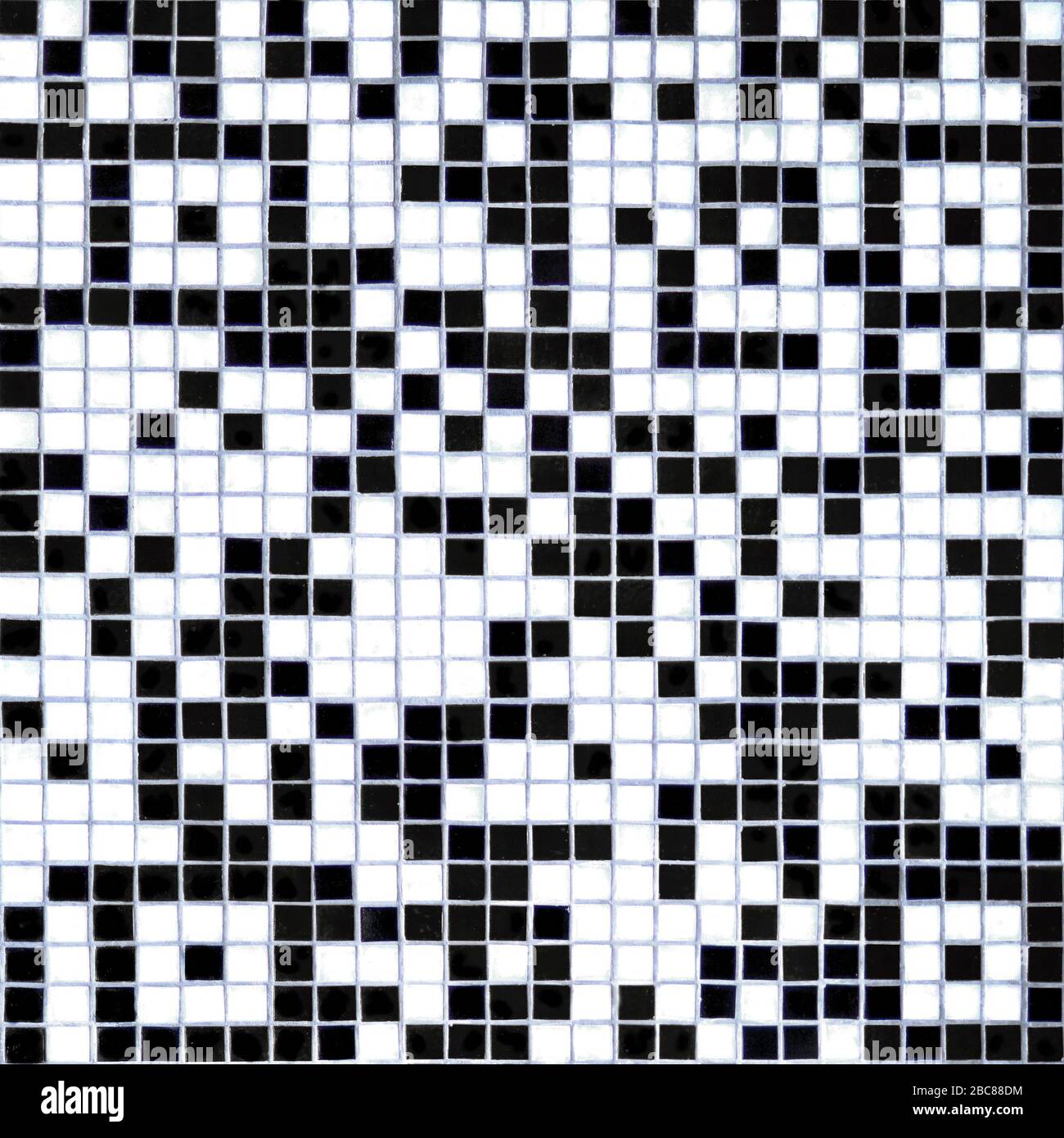 Black and white mosaic background made of small tiles Stock Photo - Alamy
