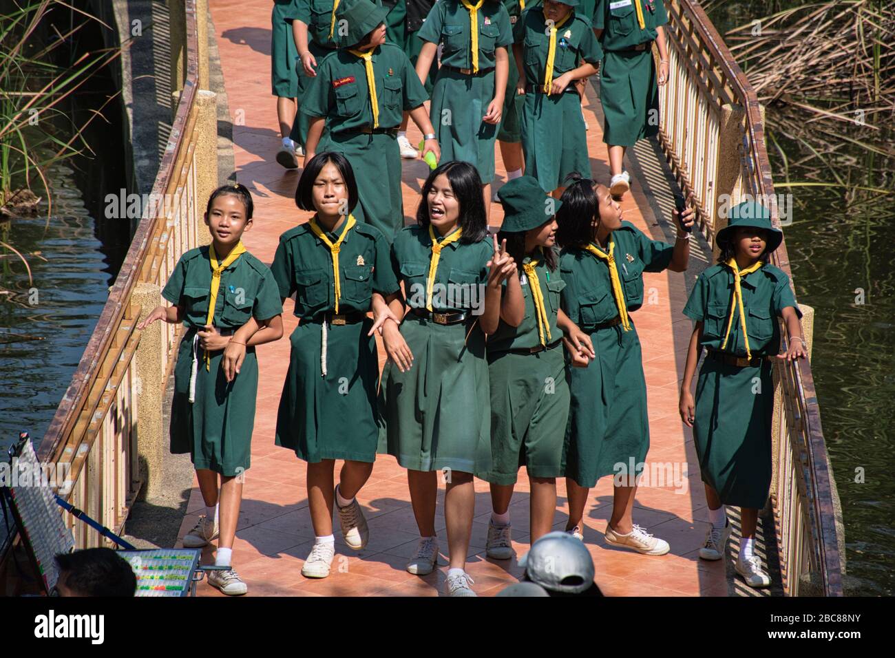 Ratchaburi, Thailand 12.22.2019: Thai Girl Guides (Girl Scouts) in the ...
