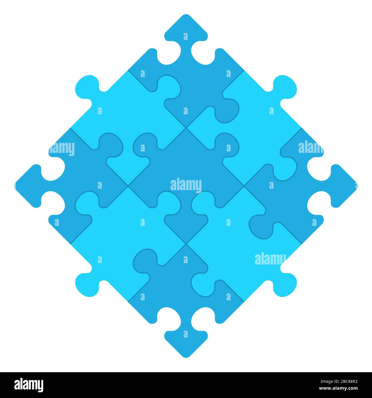 Business concept puzzles. Flat cartoon illustration Stock Vector Image ...