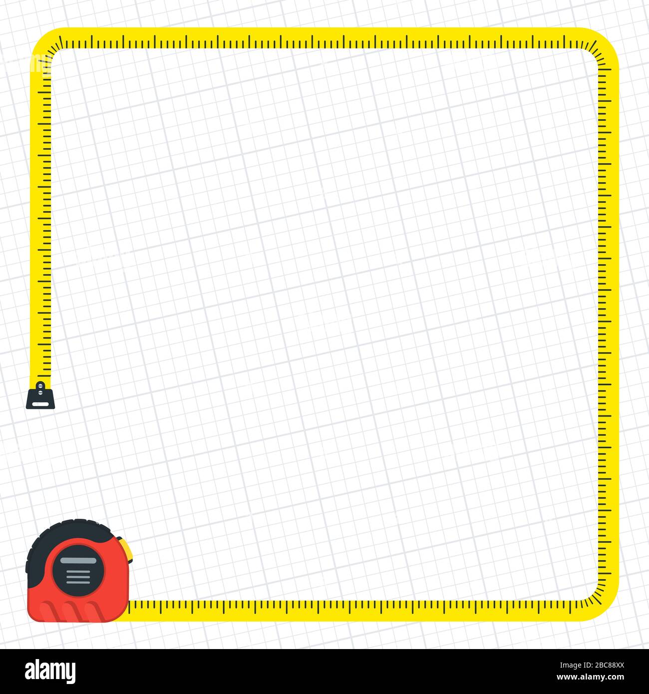 Measuring tape frame. Template for a poster Stock Vector Image & Art ...