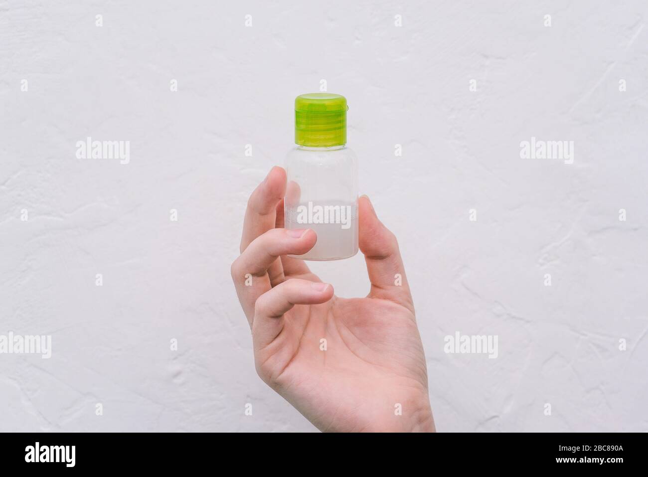 Antiseptic in the hand of man. Protection against germs, bacteria and ...