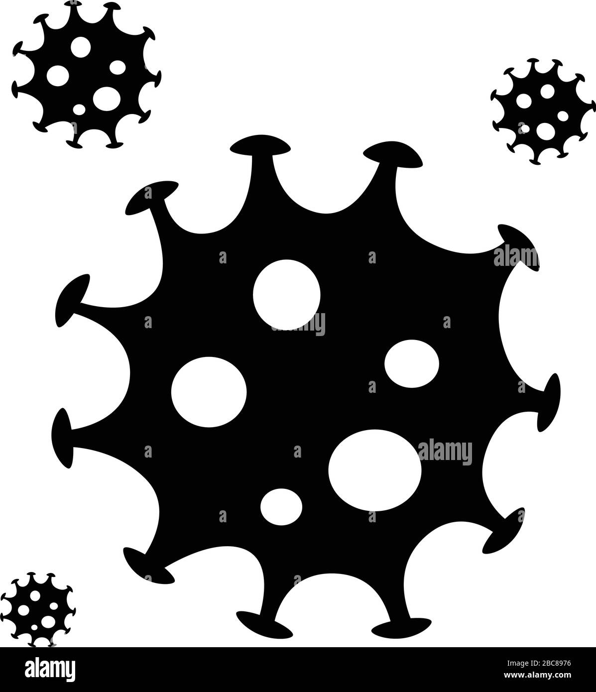 Coronavirus bacteria icon concepts dangerous coronavirus isolated on ...