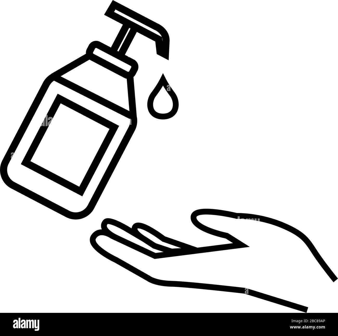 Alcohol sanitizer gel line Cut Out Stock Images & Pictures - Alamy