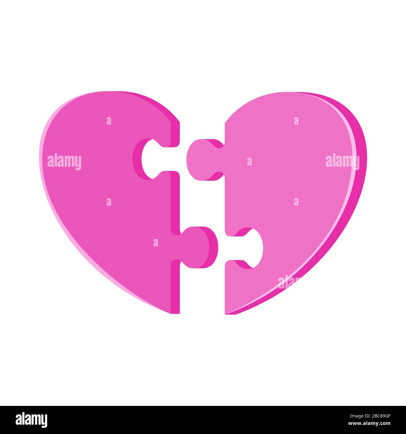 Assemble huge jigsaw puzzle in shape of a heart. Metaphor of love Stock ...
