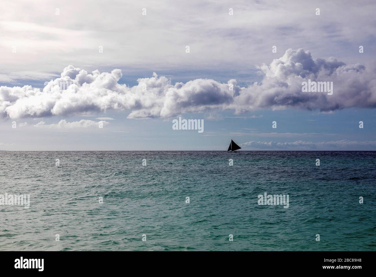 Boracay Island beautiful beach puka shell beach, Philippines Stock ...
