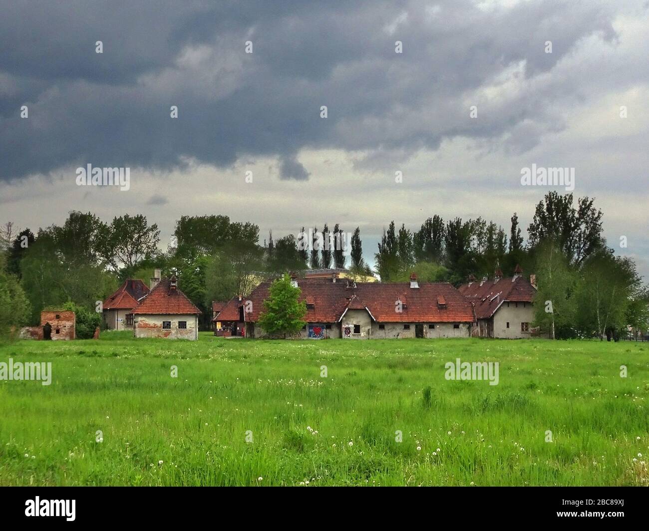 Abandoned stables in Skawina, Poland Stock Photo - Alamy