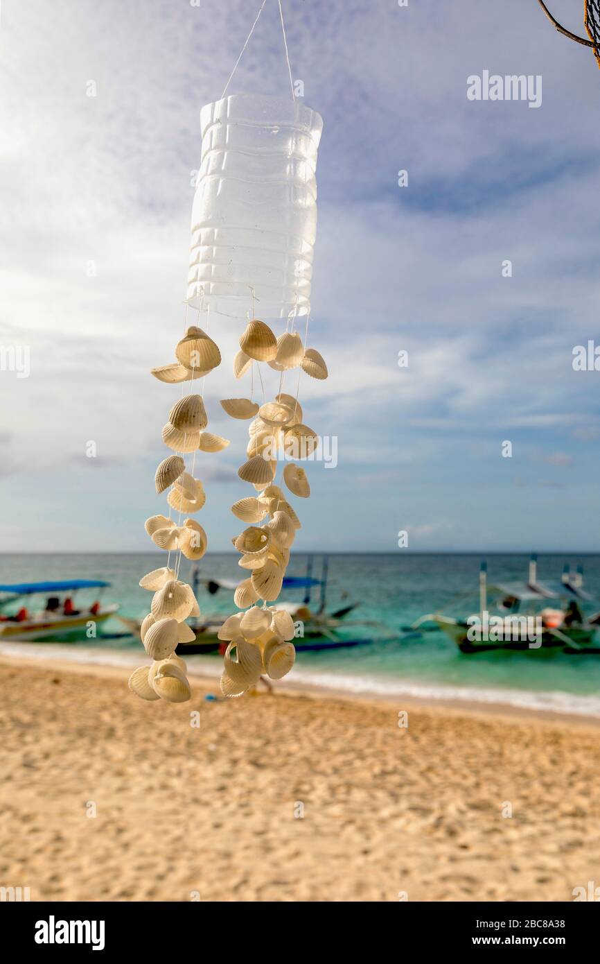 Boracay Island beautiful beach puka shell beach, Philippines Stock ...