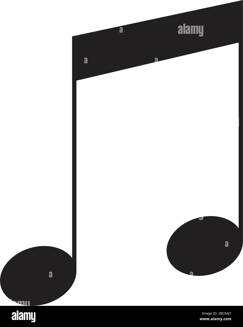 Music note icon vector flat isolated on white background Stock Vector ...