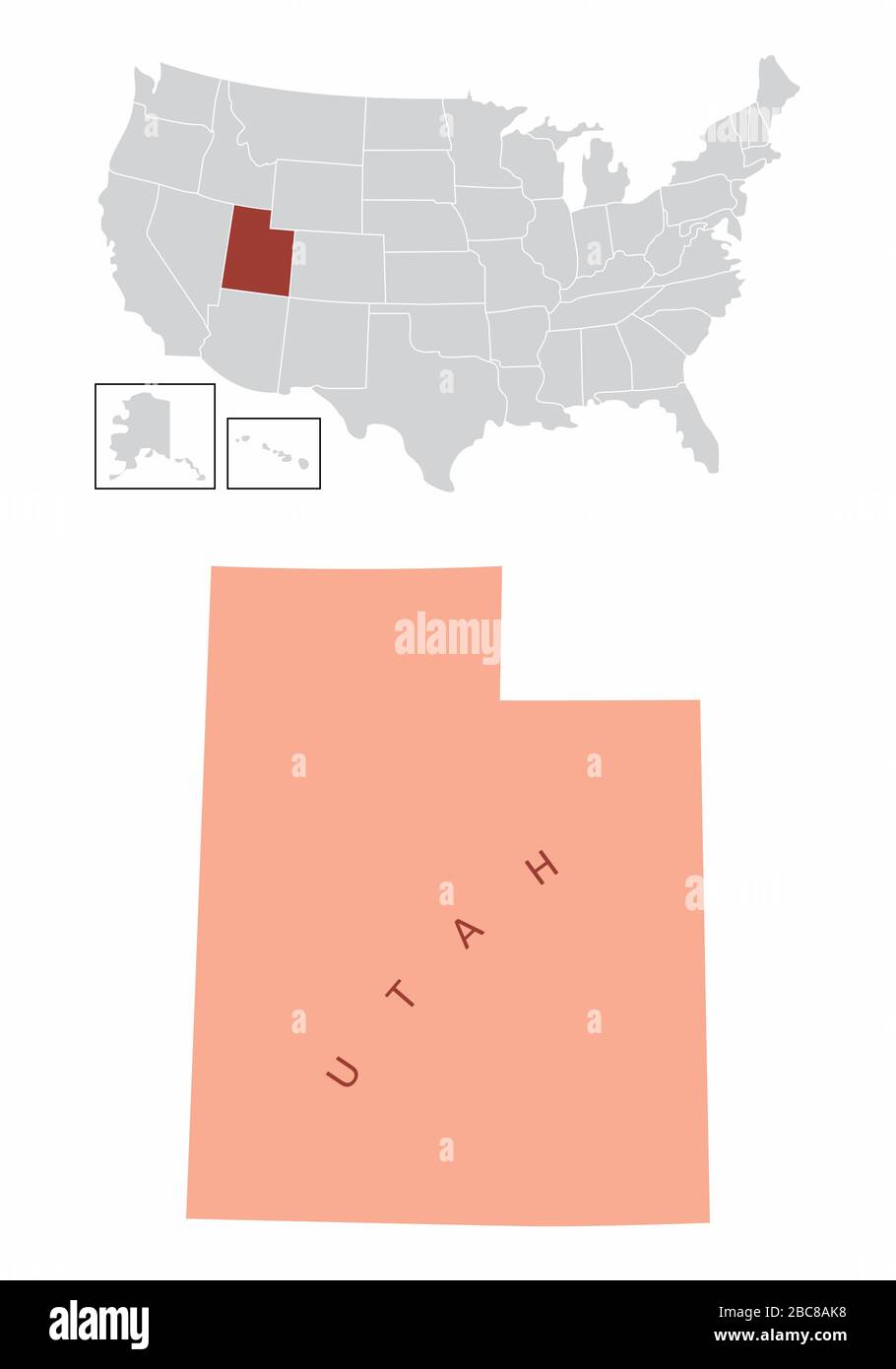 Utah State map Stock Vector Image & Art - Alamy