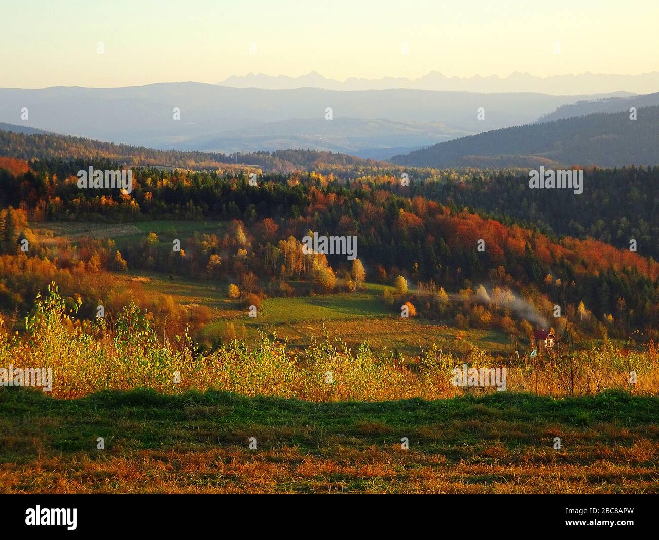 Autumn Landscape In Lesser Poland Stock Photo Alamy