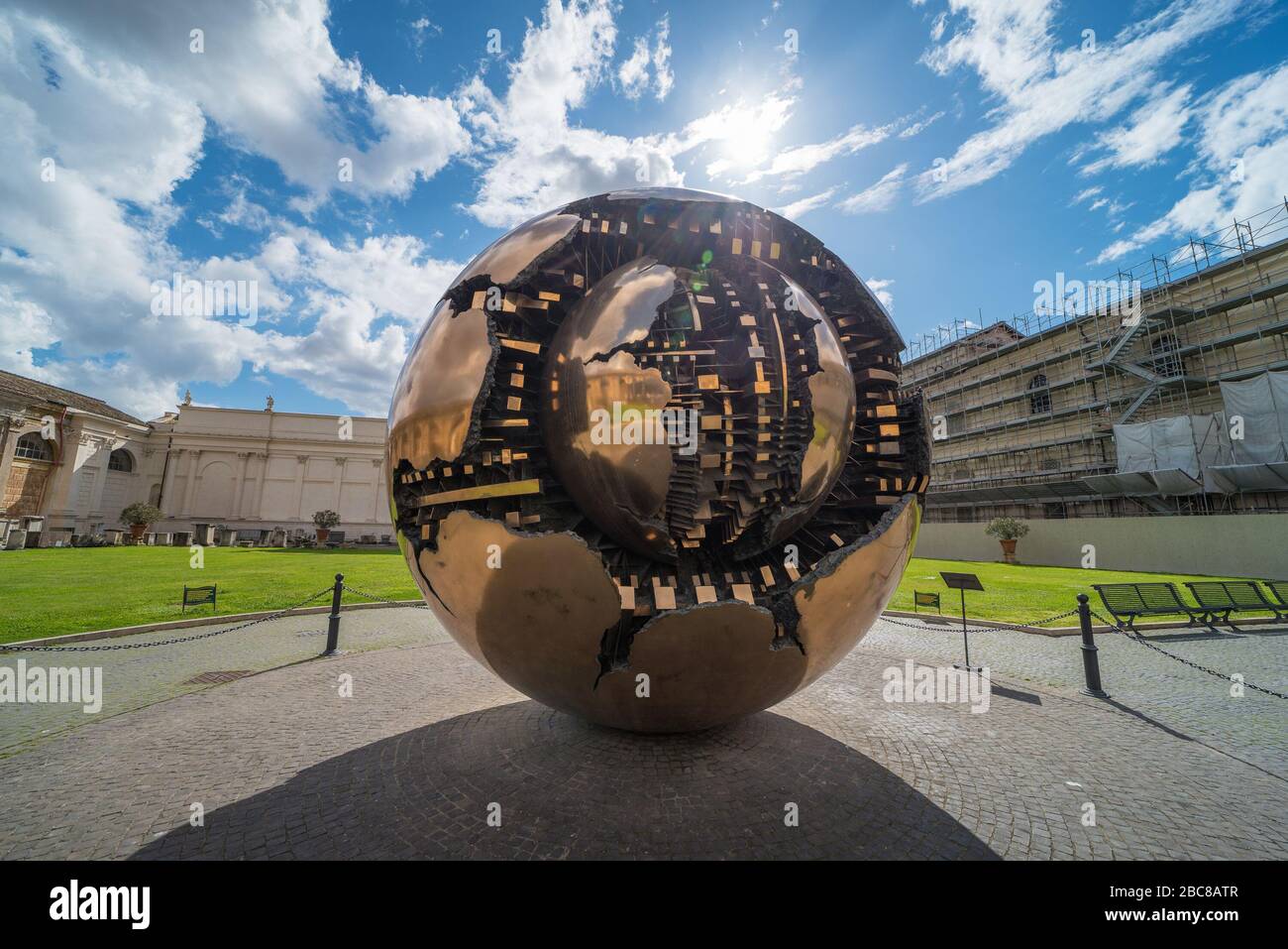 Modern metal sculpture in Rome Stock Photo - Alamy
