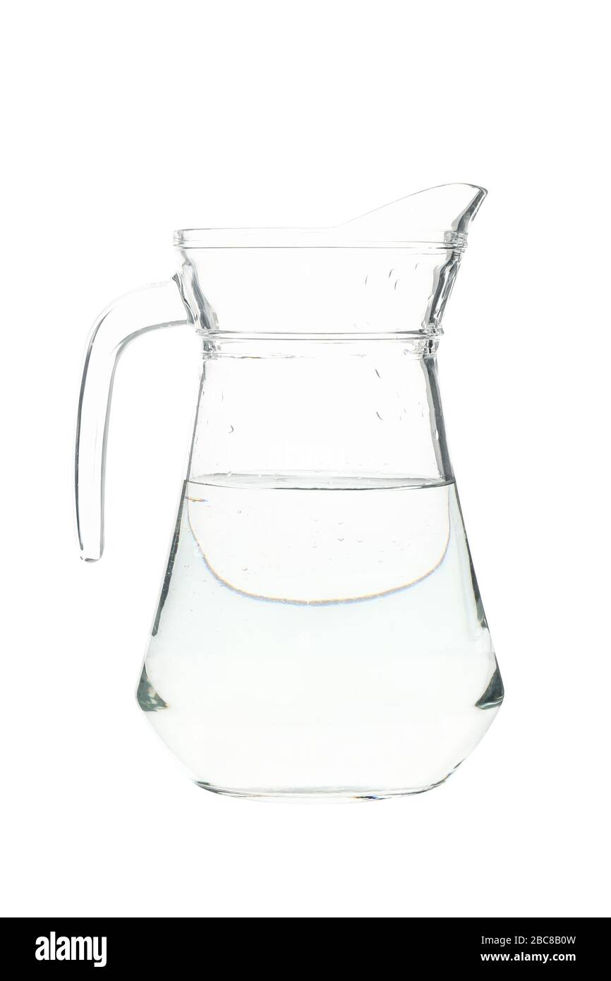 Jug with water isolated on white background Stock Photo - Alamy