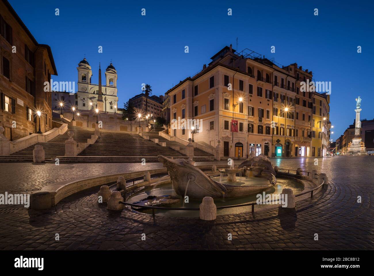 Piazza di Spagna at sunrise in Rome Italy Stock Photo - Alamy