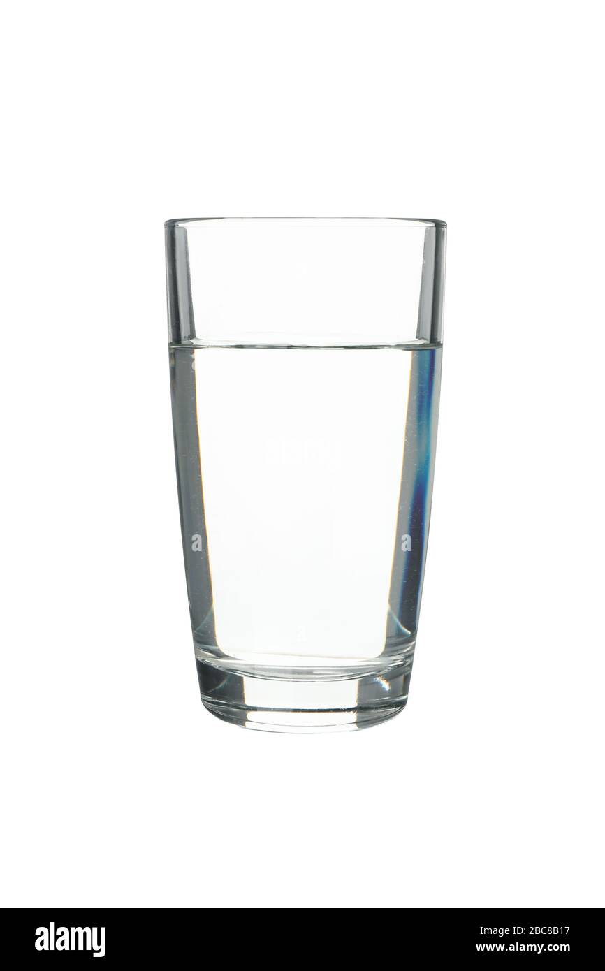 Glass with water isolated on white background Stock Photo - Alamy