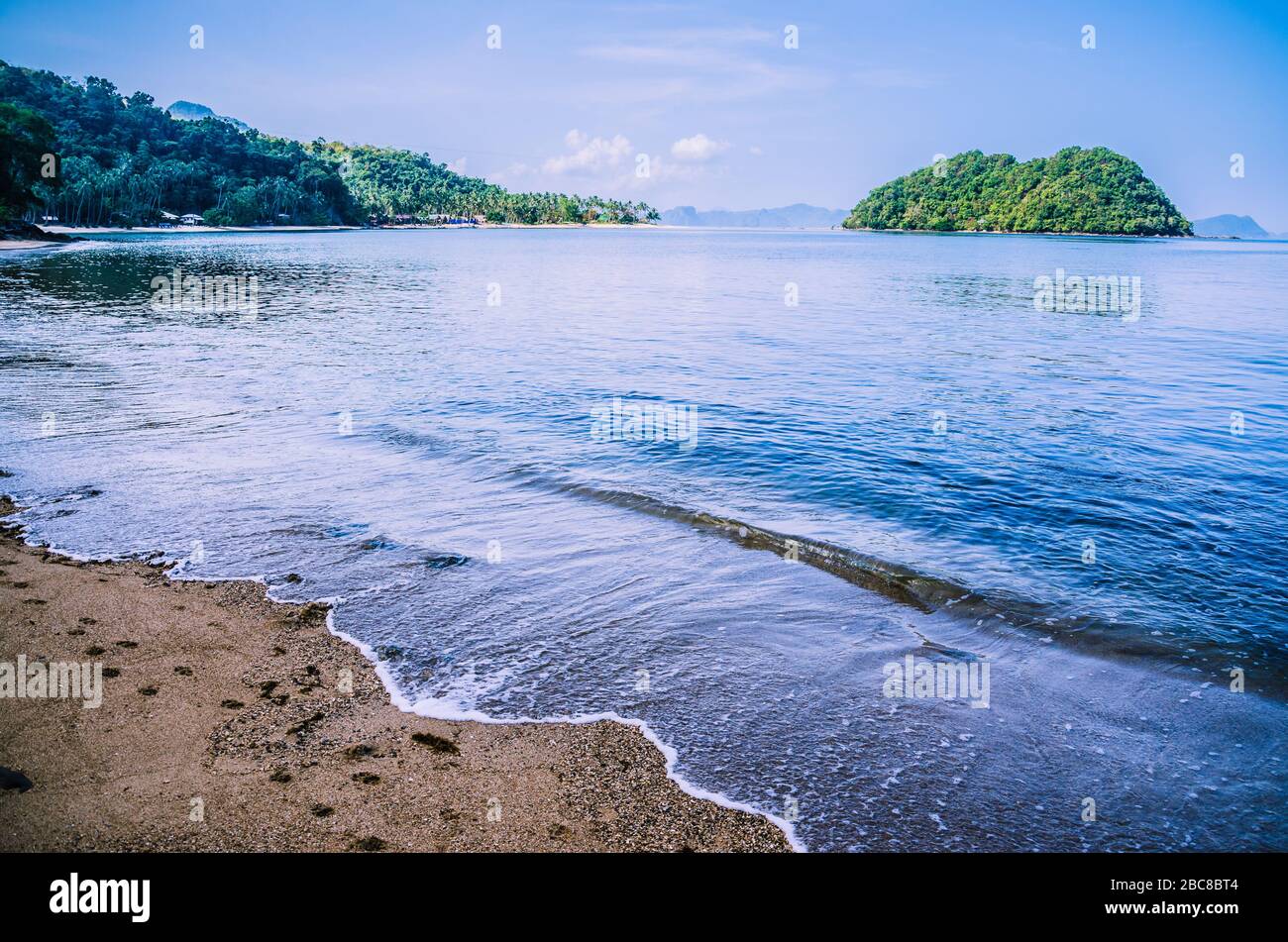 Calm wave on the Beach in El Nido, Palawan, Philippines. Asia Stock ...