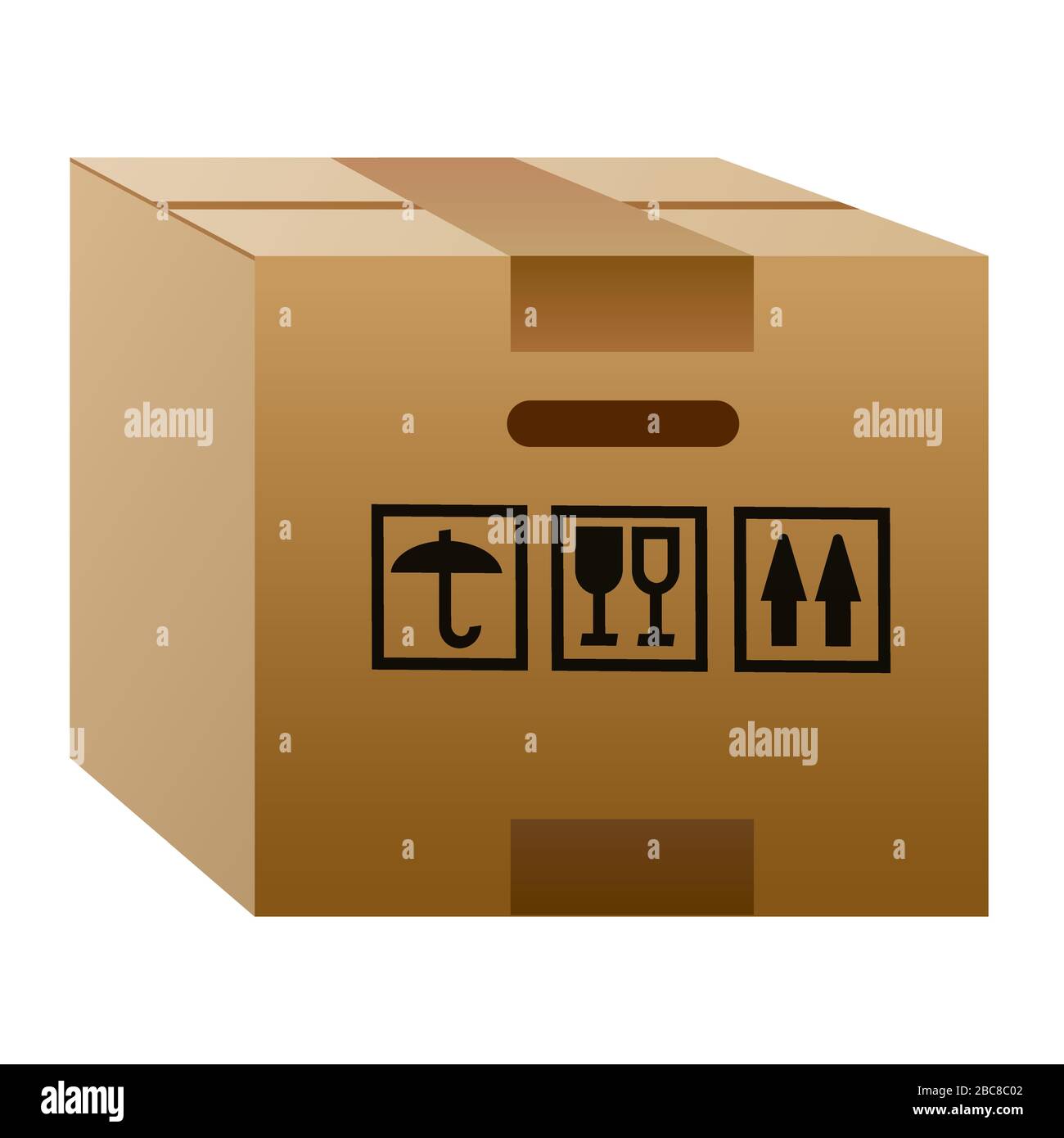 illustration of the cardboard delivery box packaging Stock Vector Image ...