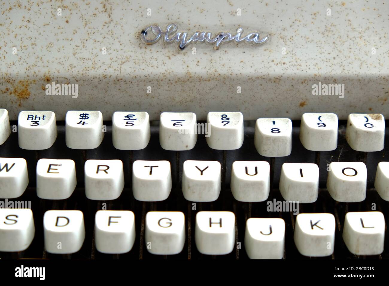 vintage typewriter with alphabet keys Stock Photo - Alamy