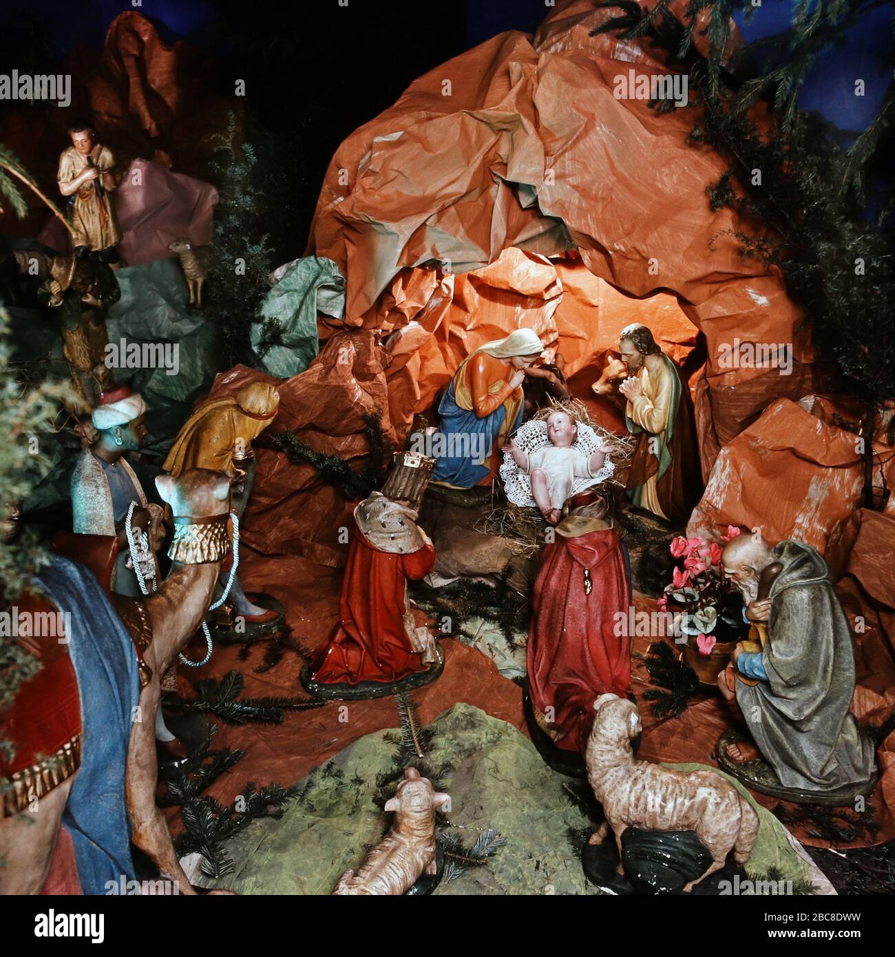Nativity scene in Krakow church, Poland, Europe Stock Photo - Alamy