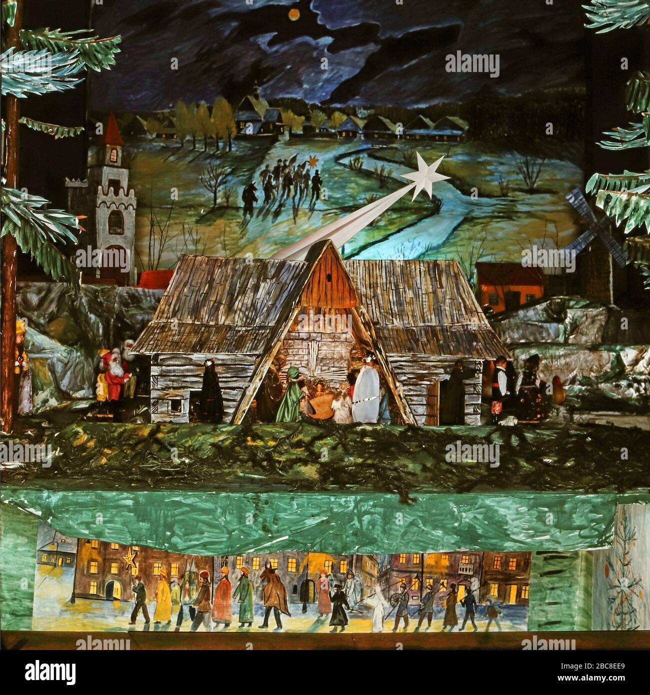 Nativity scene in Krakow church, Poland, Europe Stock Photo - Alamy