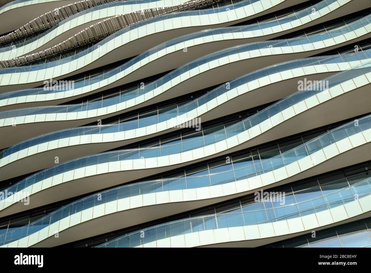 wave floor office building facade at bangkok thailand Stock Photo - Alamy