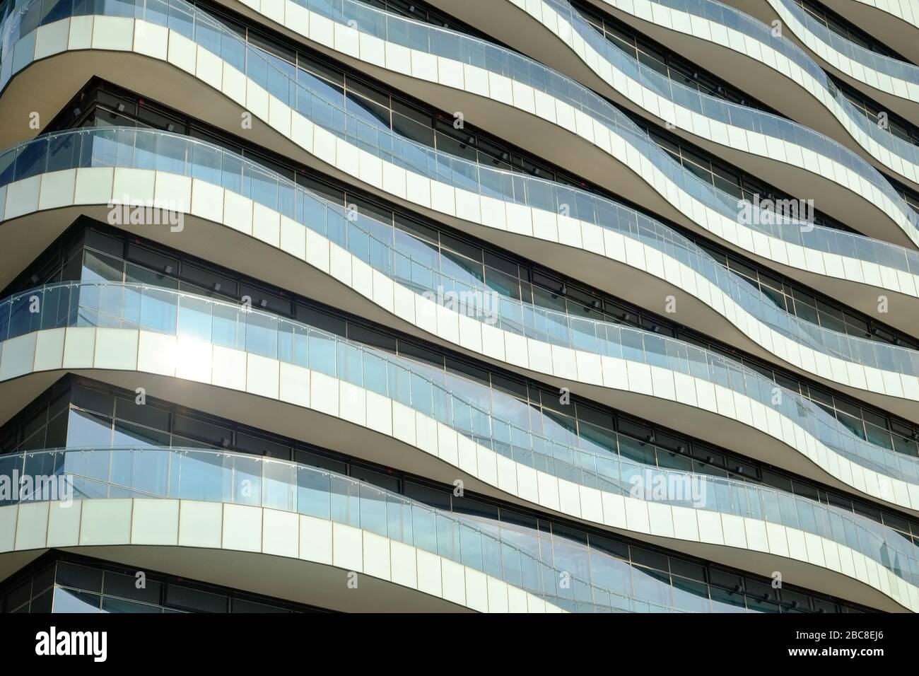 wave floor office building facade at bangkok thailand Stock Photo - Alamy