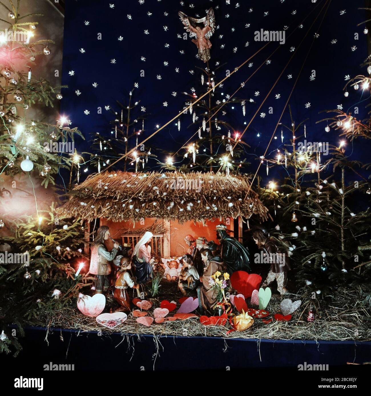 Nativity scene in Krakow church, Poland, Europe Stock Photo - Alamy