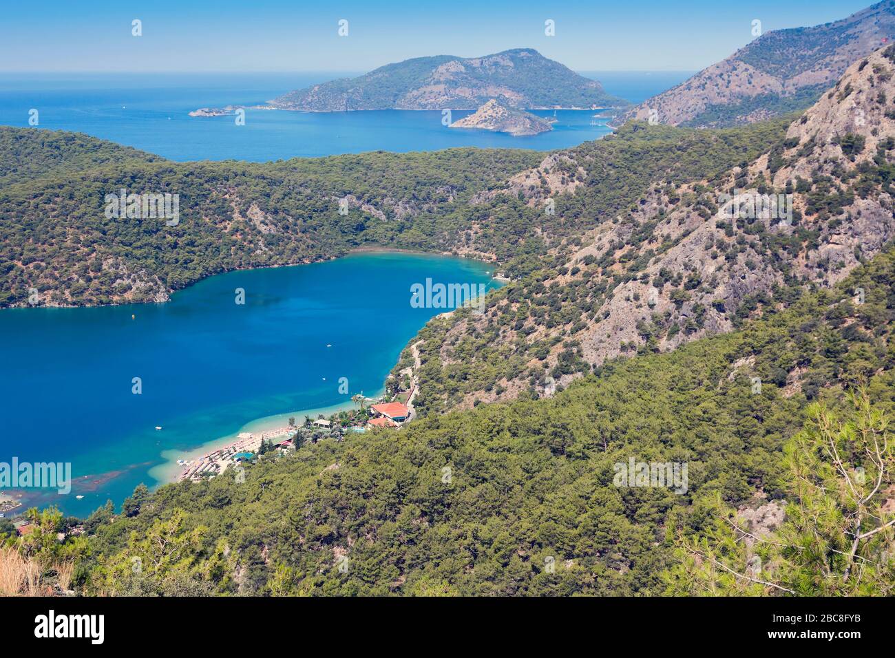 Oludeniz, or Olu Deniz, Mugla Province, Turkey. The Blue Lagoon Stock ...