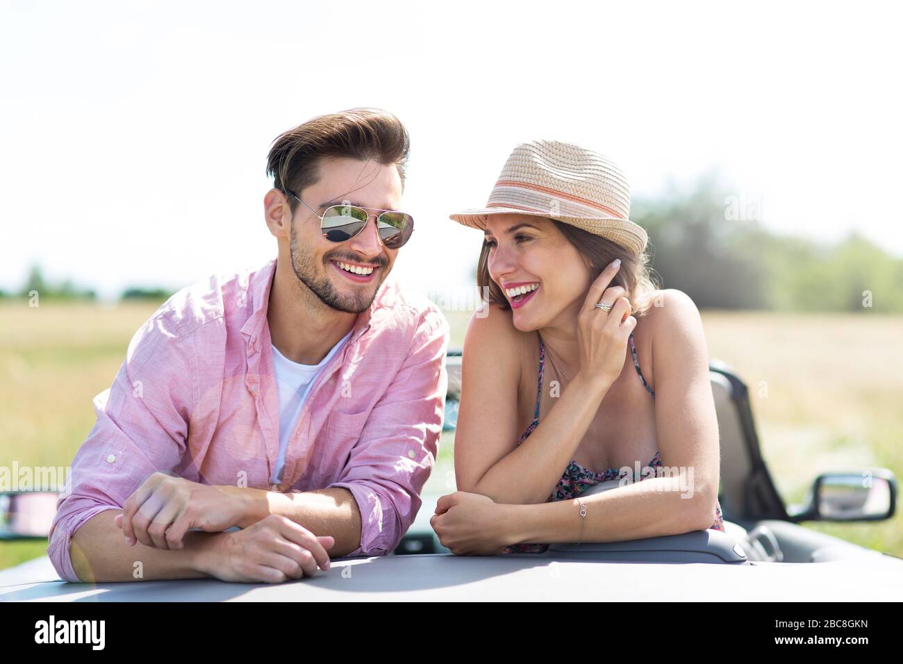 Convertible car driving away hi-res stock photography and images - Alamy