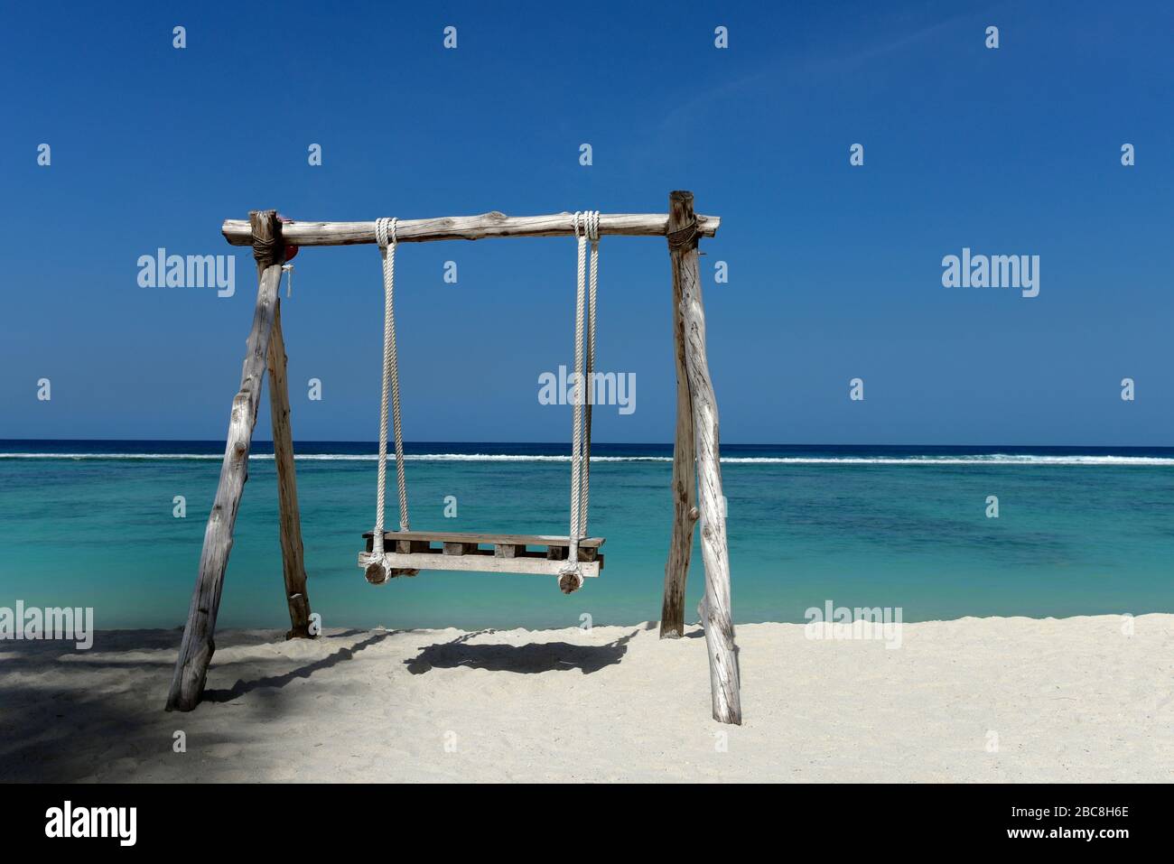 Wooden swing on the beach, Male, Maldives, Asia Stock Photo - Alamy