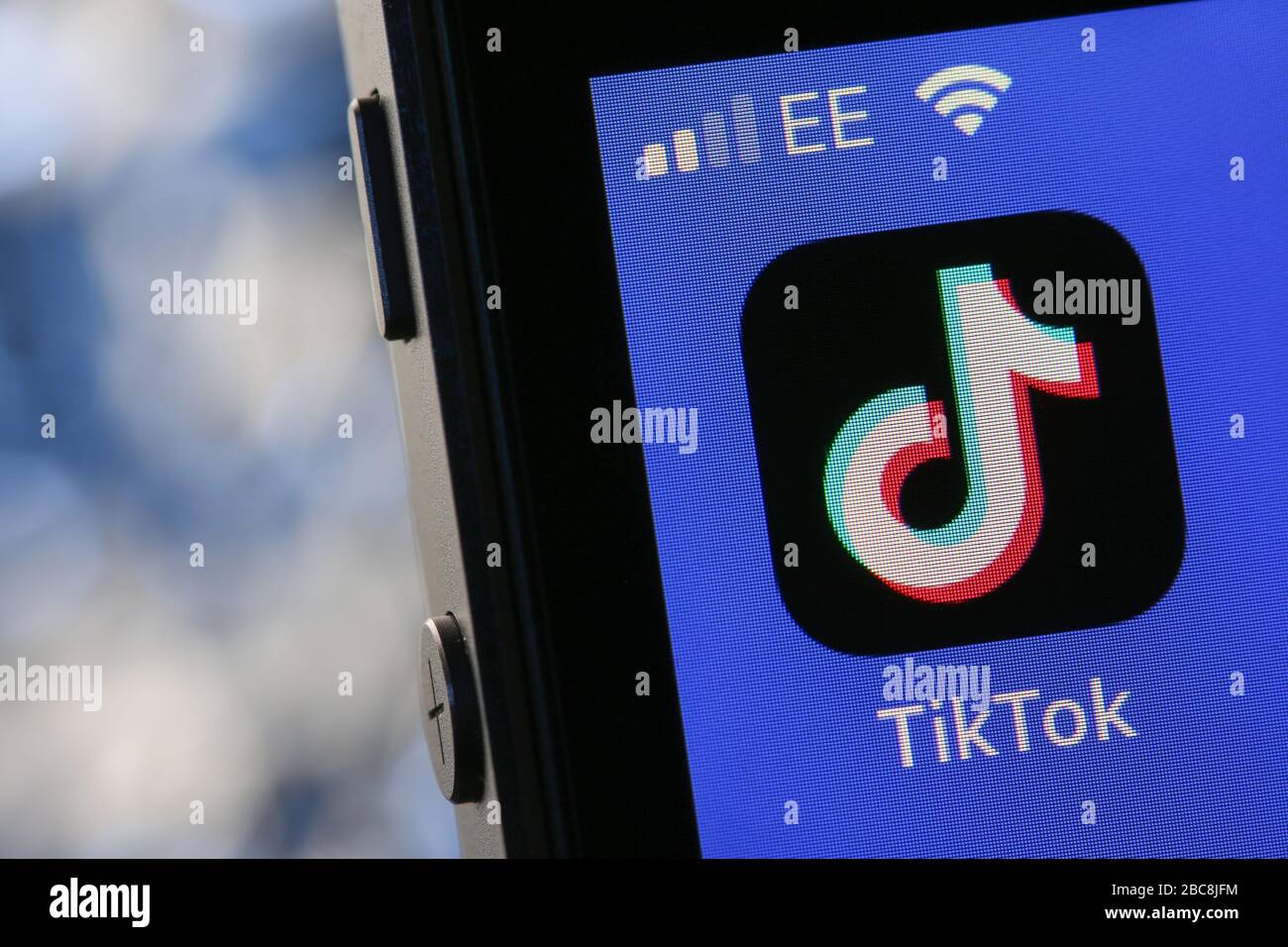 Tiktok logo on iphone hi-res stock photography and images - Alamy