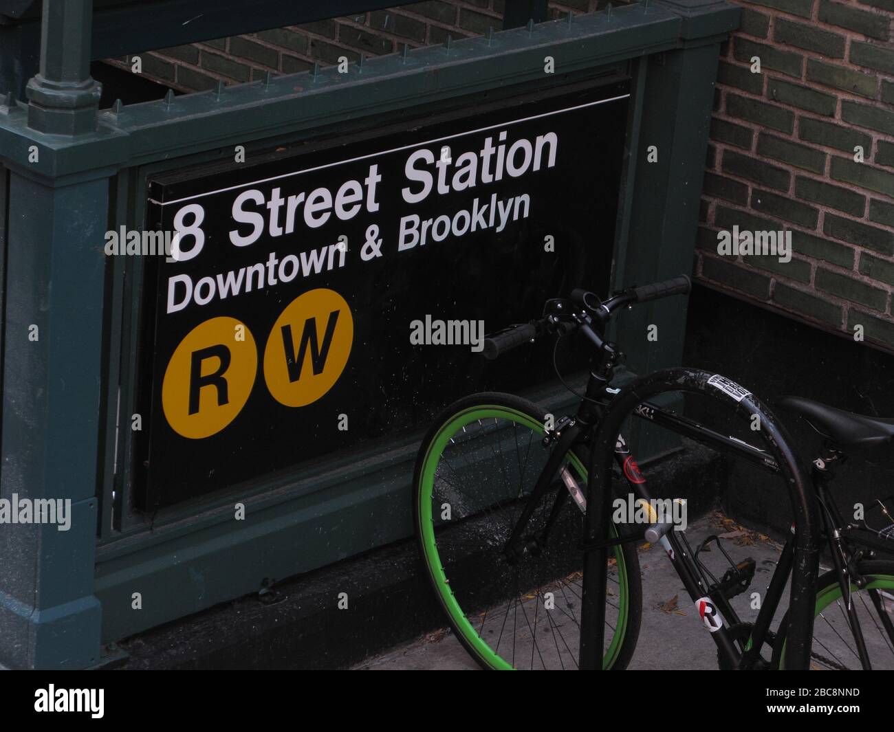 8 Street Subway Entrance Stock Photo - Alamy
