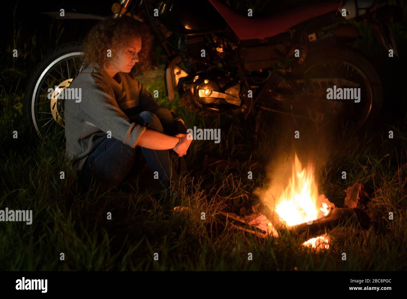 Motorcycle fire background hi-res stock photography and images - Alamy
