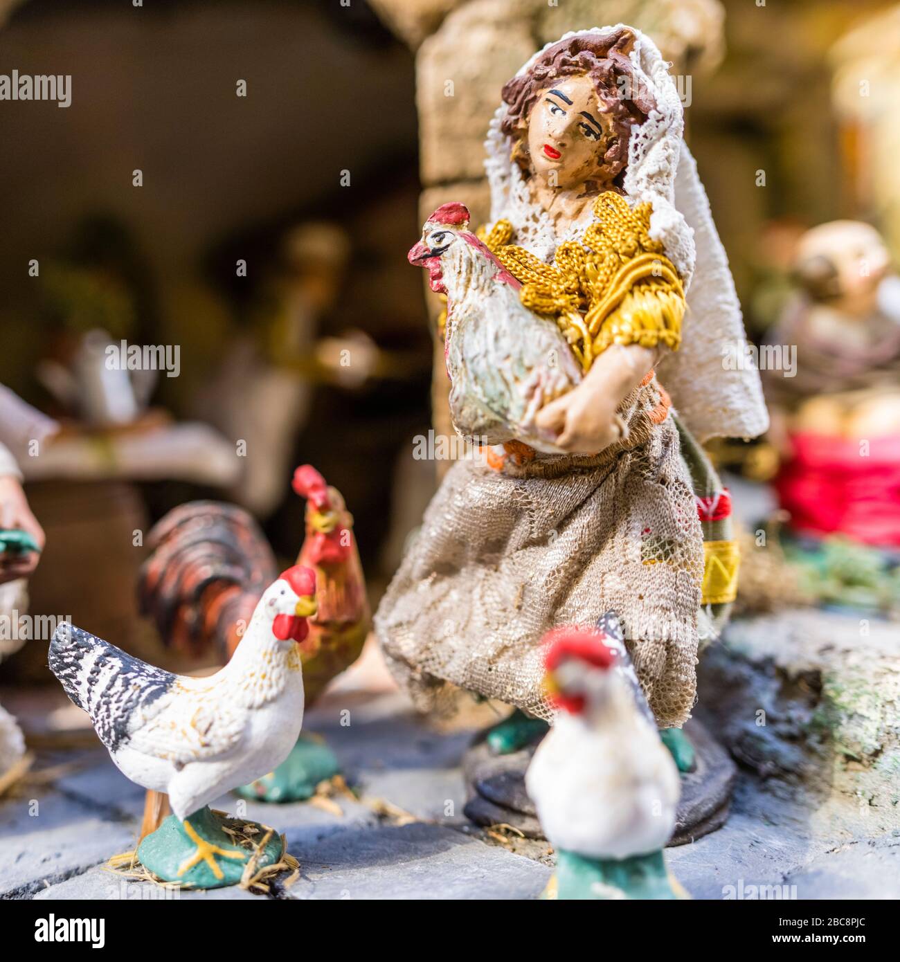 Handicrafts at the crib market in Naples Stock Photo - Alamy