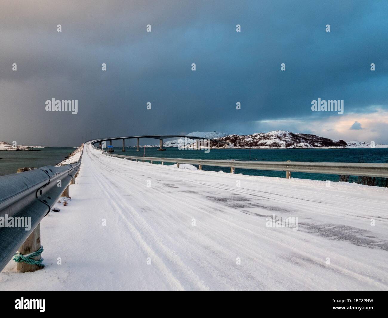The fishing village of Sommaroy covers the island of Store Sommaroya as ...