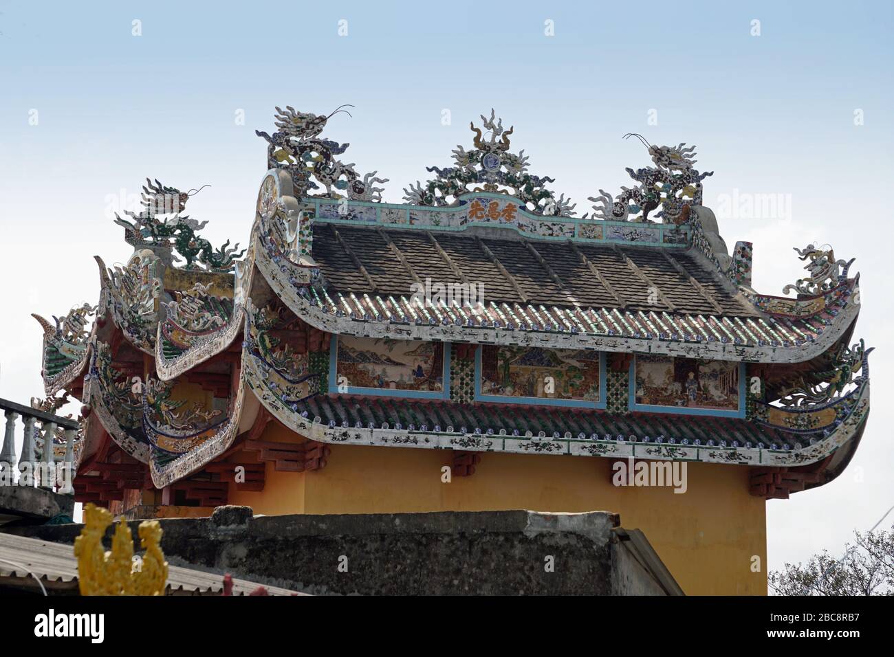 colorful chinese temple in hue in vietnam Stock Photo - Alamy
