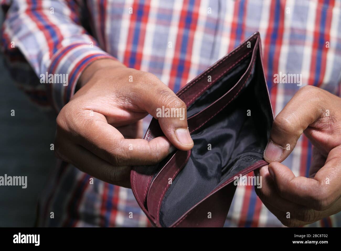 Empty open hands wallet poor crisis shopping money hi-res stock ...