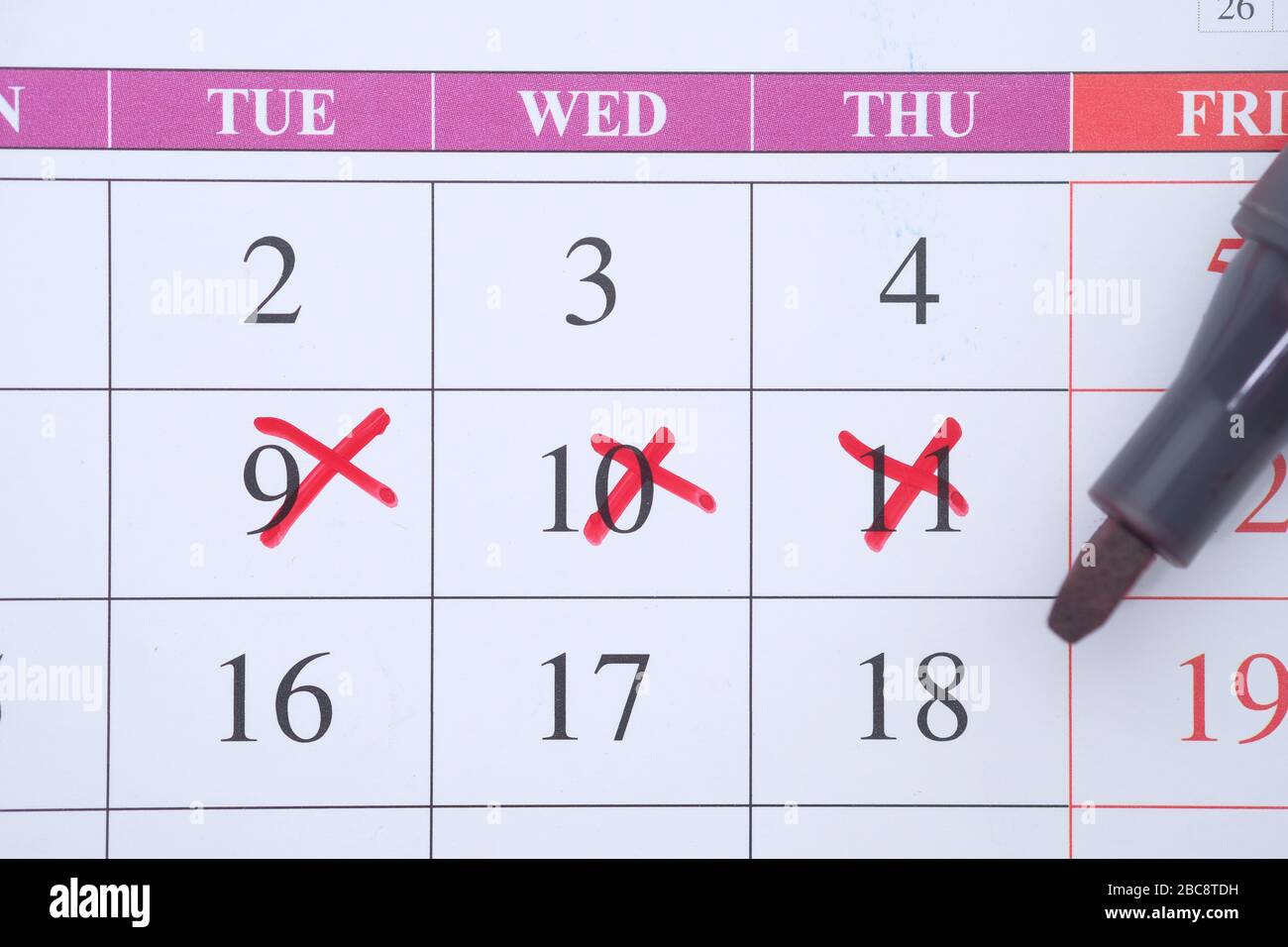 deadline concept with circle on calendar date Stock Photo - Alamy